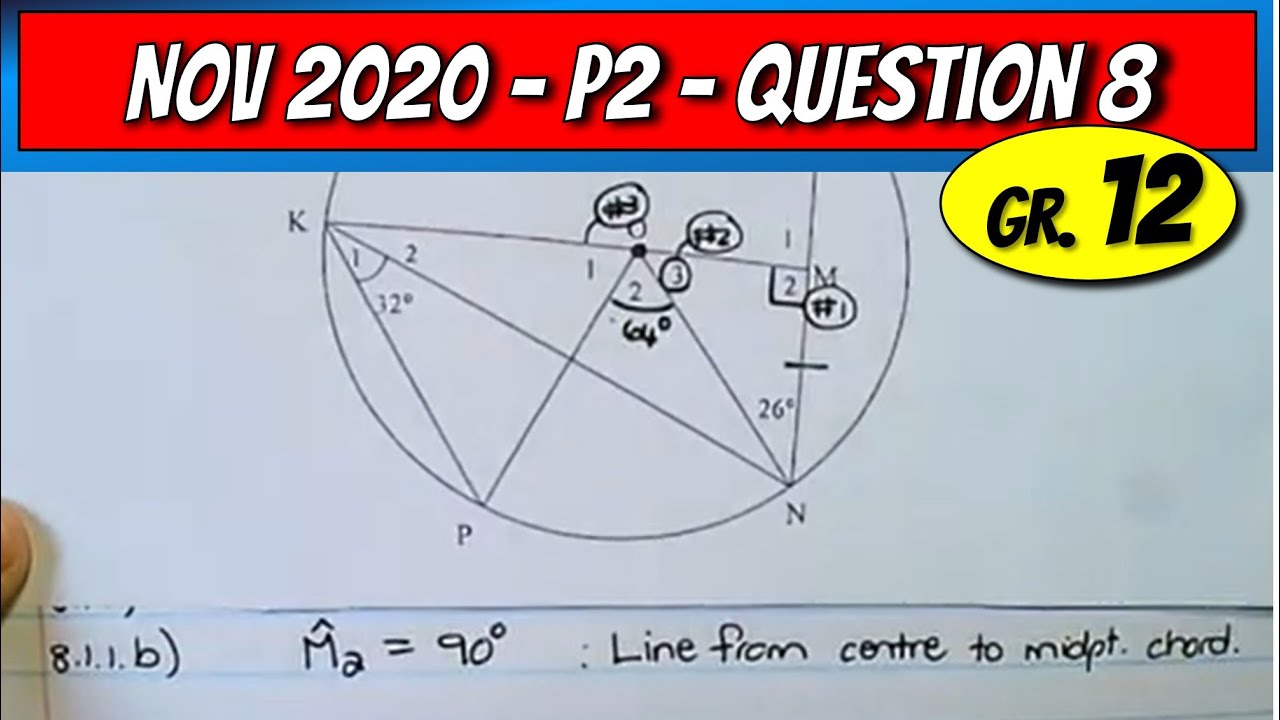 Nov. 2020 - Paper 2 - Question 8 - Euclidean Geometry (Grade 12 ...