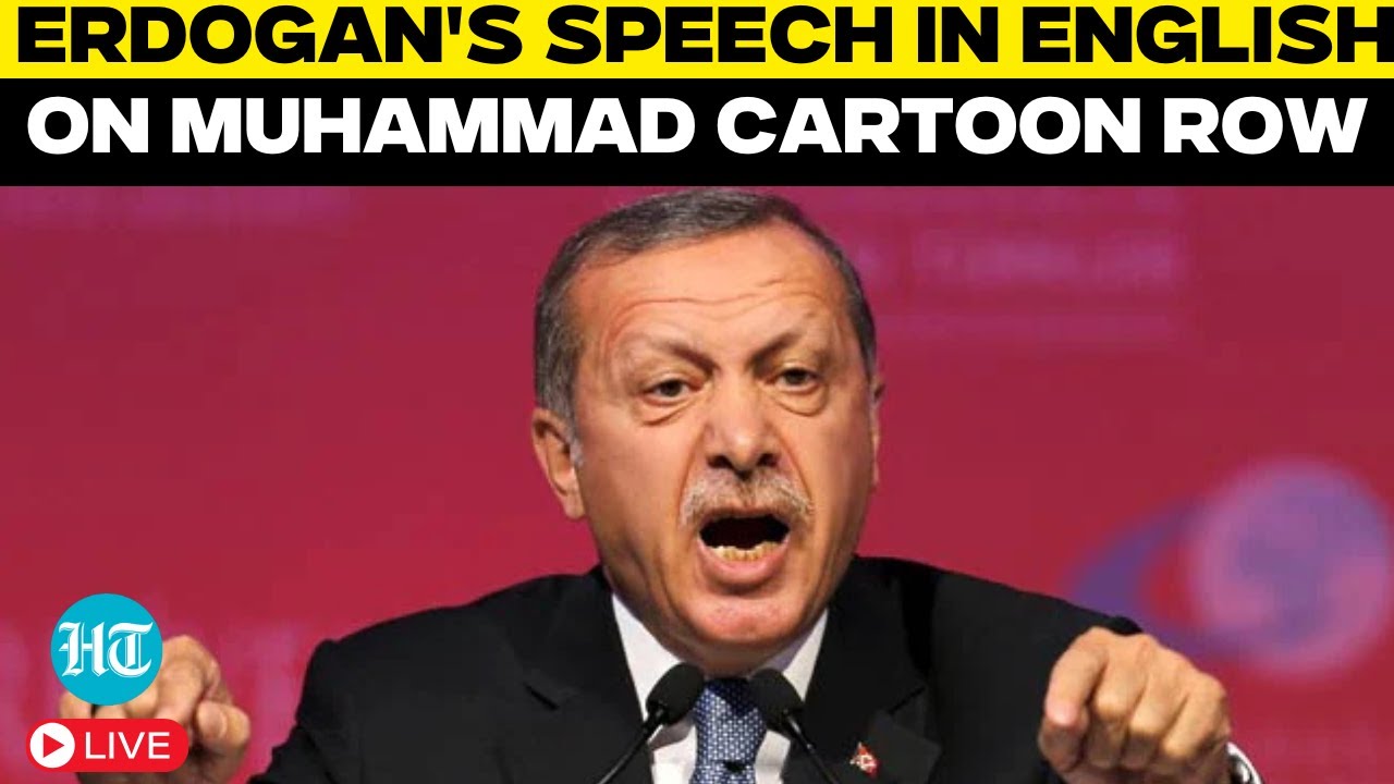 LIVE: Erdogan's Angry Speech In English On Muhammad Cartoon Row| Turkey ...
