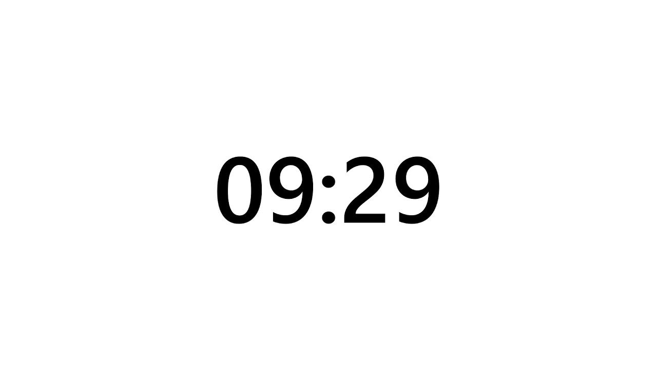 Timer for 9 minutes and 29 seconds - YouTube