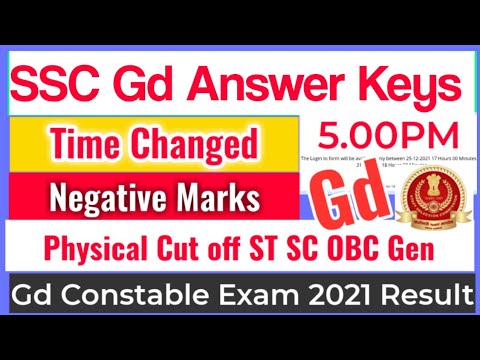 SSC Gd Answer Keys Problem Solved Physical Cut Off ST/SC 2021 ||Bodo ...