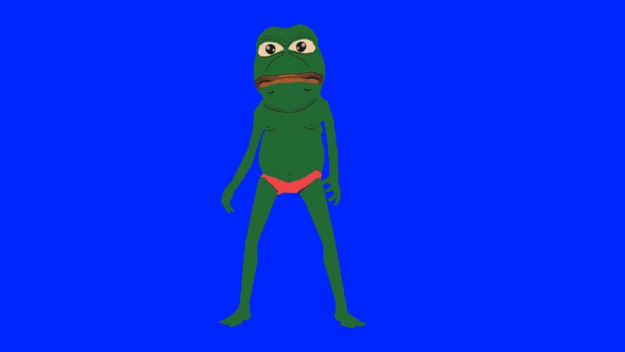 Pepe dancing blue screen - YouTube