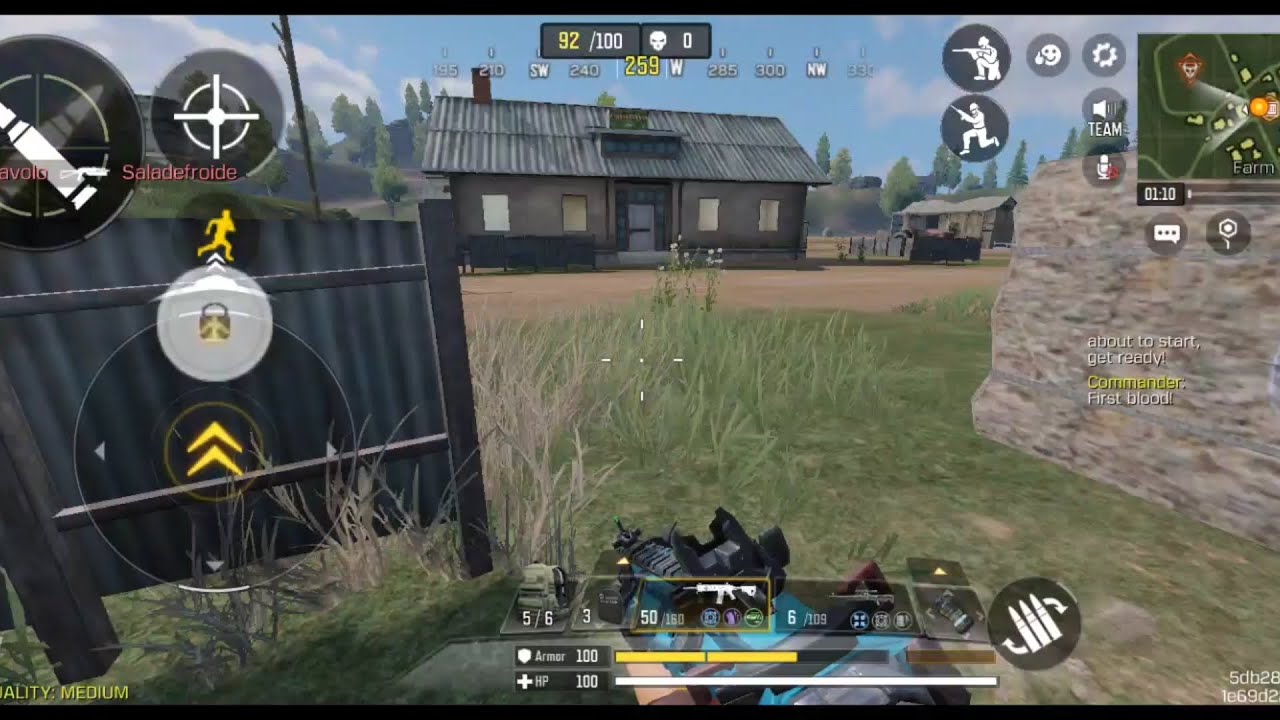 Landing at FARM in call of duty mobile game - YouTube