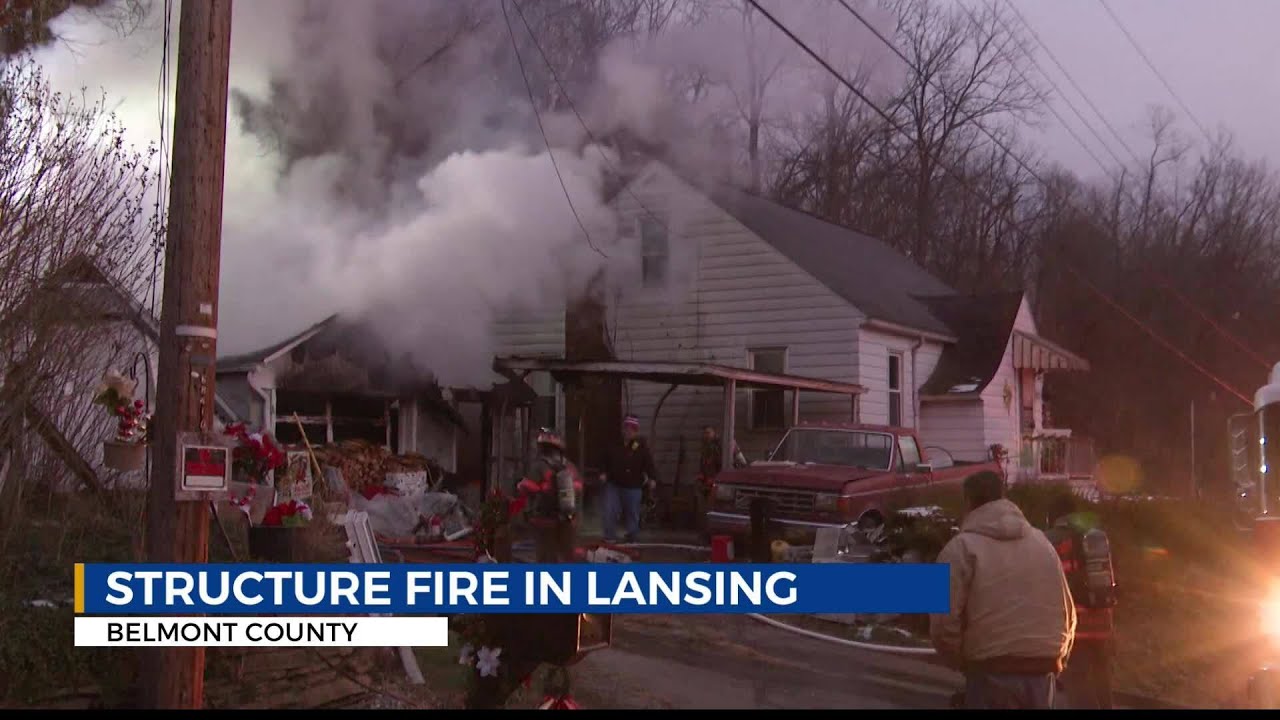Structure fire in Belmont County, Ohio - YouTube