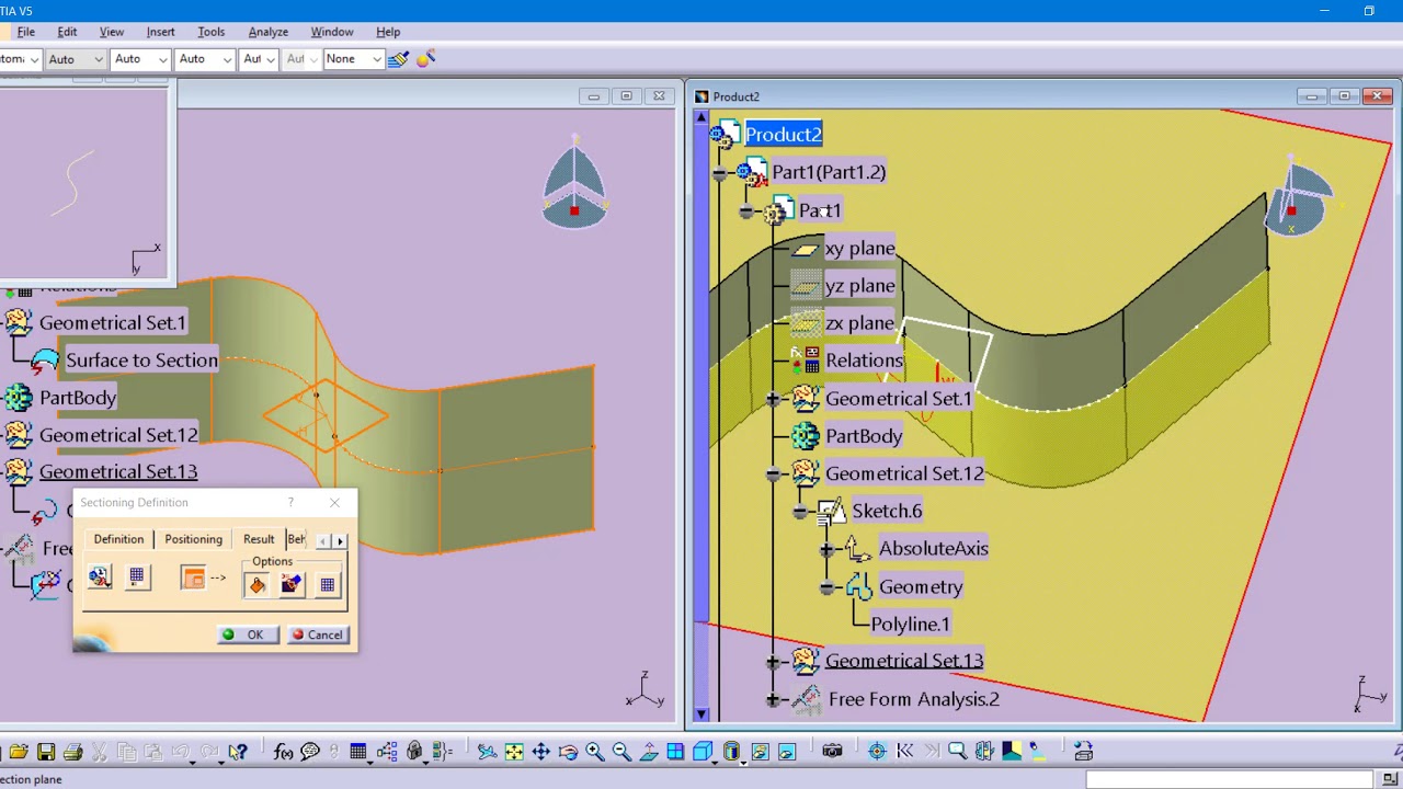 CATIA V5 Tip: DMU Sectioning exported curve and its limitations in ...