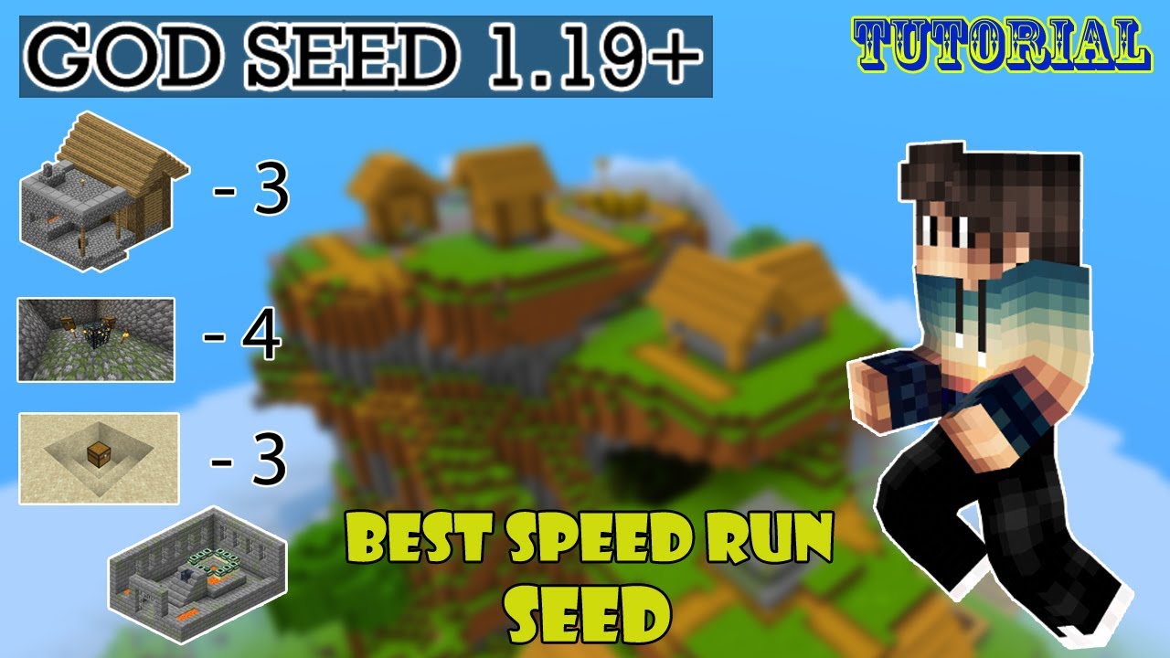 GOD SPEED RUN SEED 1.19 | BEST SEED FOR MINECRAFT PE 1.19 ...