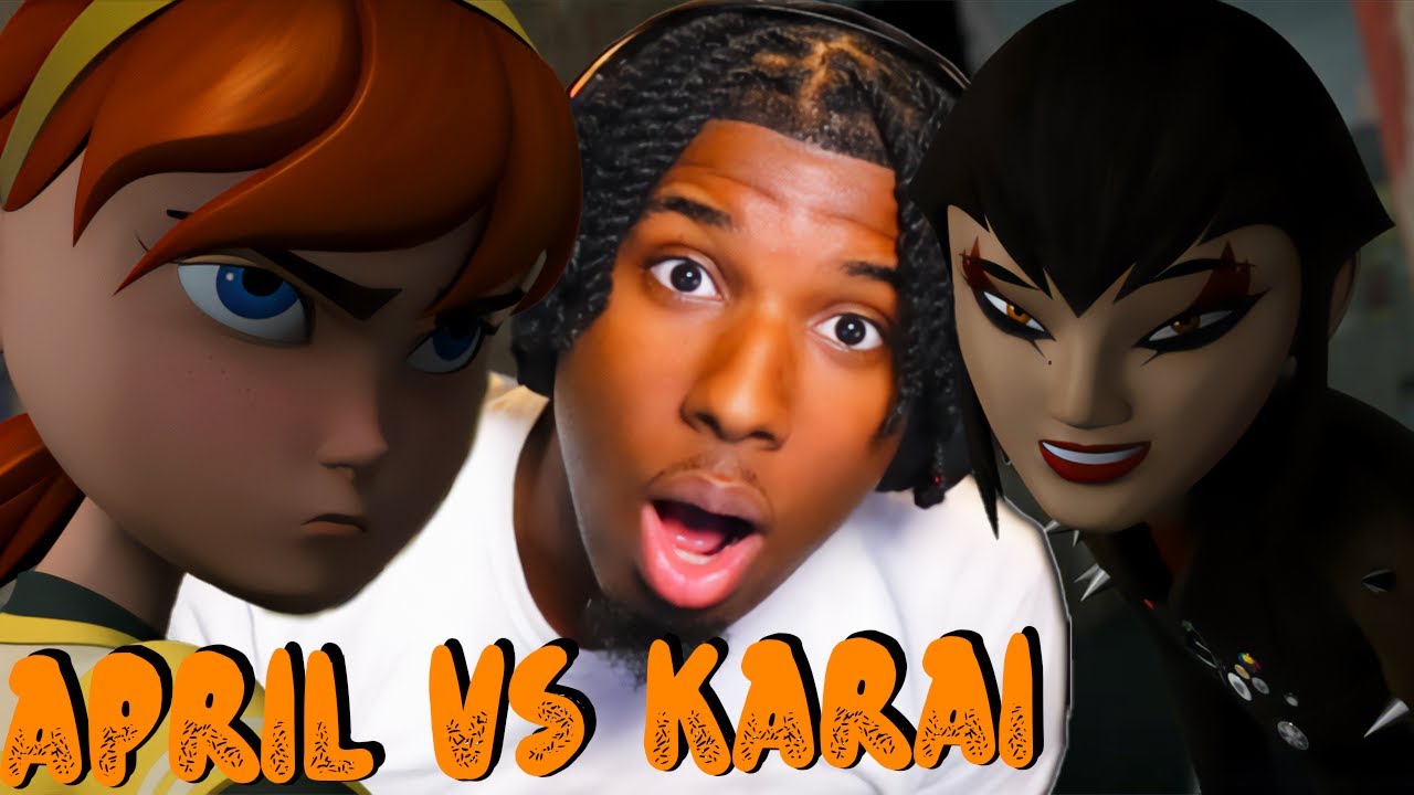 APRIL VS KARAI WAS NOT FAIR!!! FIRST TIME WATCHING TEENAGE MUTANT NINJA ...