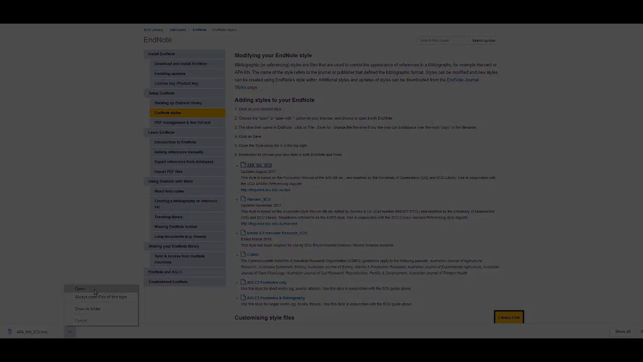 Endnote - downloading a new style - YouTube