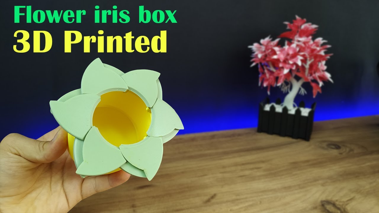 3D Printed Flower Iris Box - 3d Printing Show - YouTube