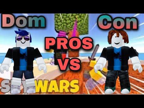 ROBLOX SKYWARS PROS DOM VS CON - YouTube