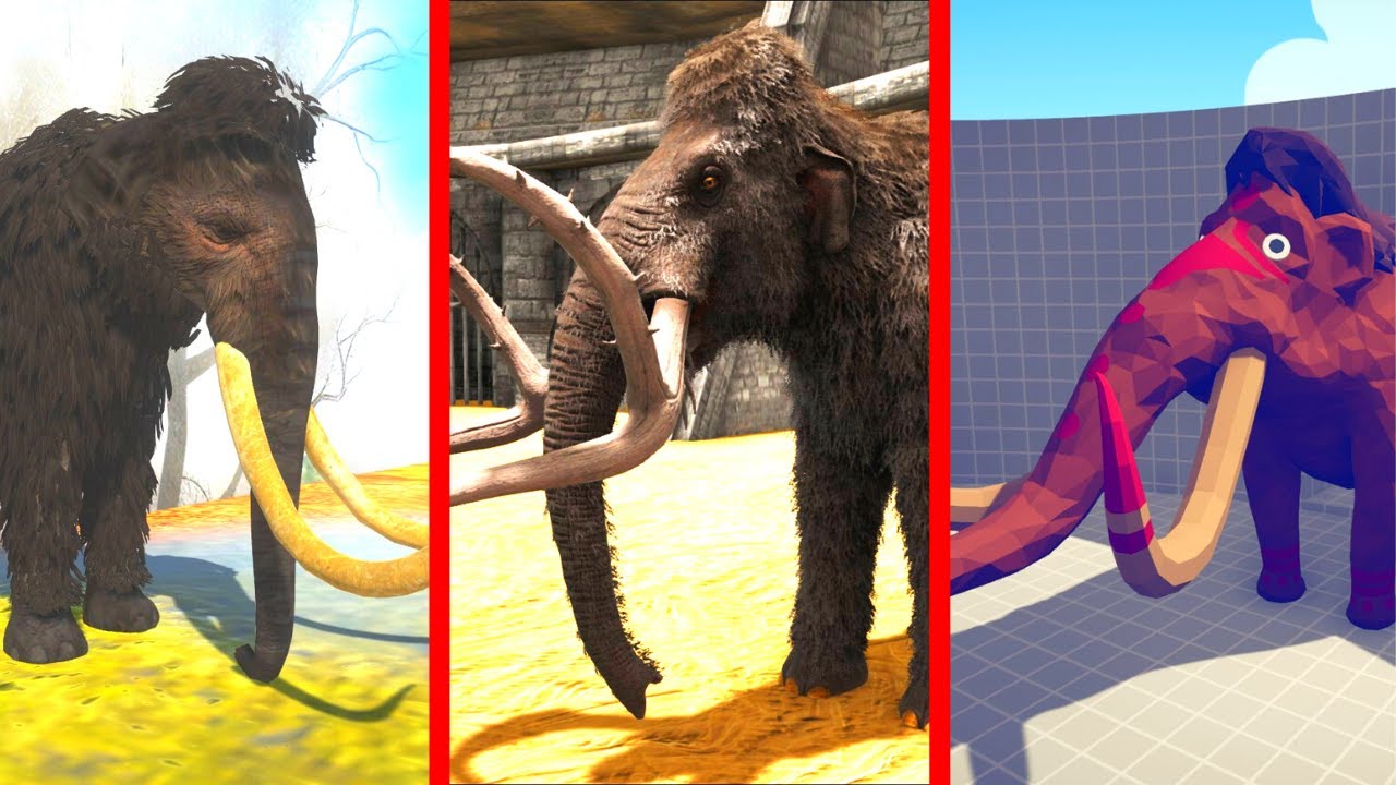 WOOLLY MAMMOTH COMPARASION - ARBS VS ARK: SURVIVAL EVOLVED VS TABS ...