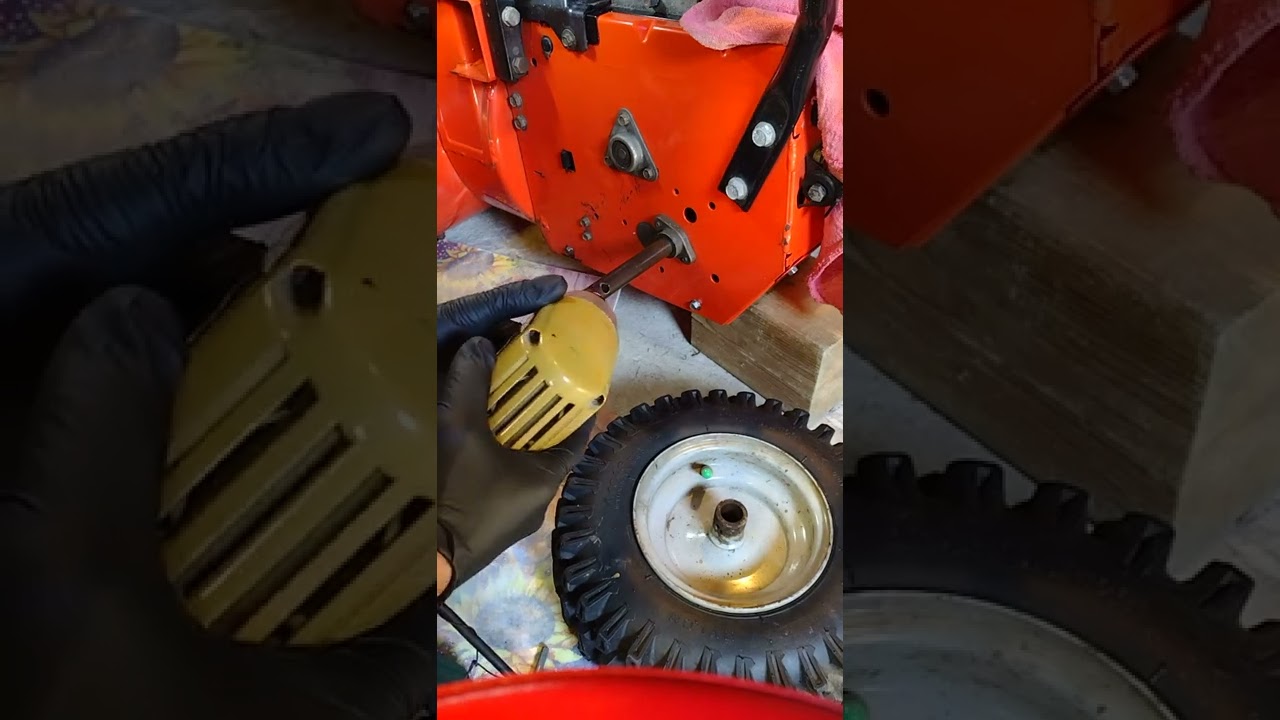 How to fix a stubborn snow blower wheel - YouTube