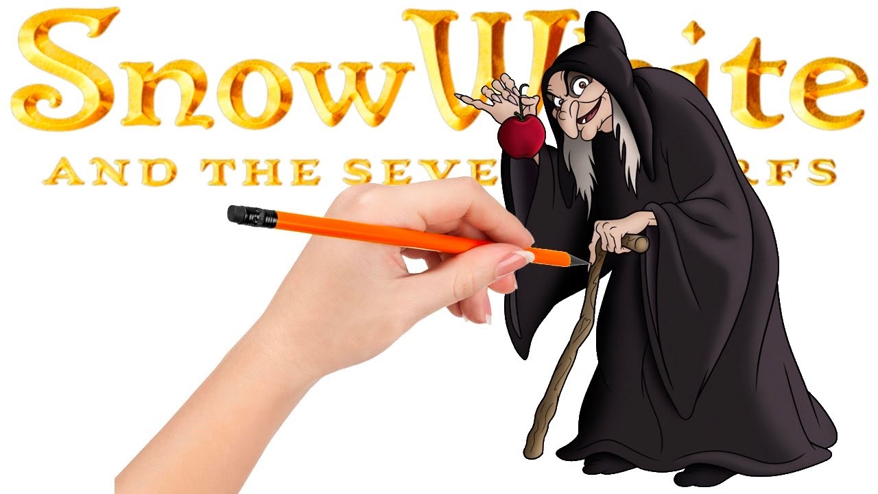 How to draw Evil Queen from Disney's Snow White - YouTube