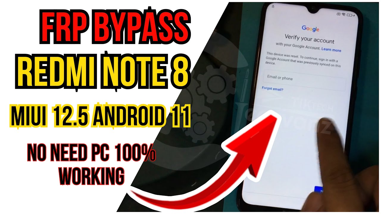 Redmi Note 8 Frp Bypass |MIUI 12.5 Android 11 Bypass FRP no need PC 100 ...