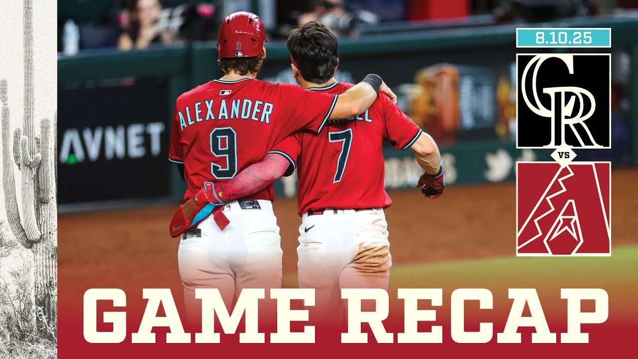 Rockies vs. D-backs Game Highlights (8/10/25) | MLB Highlights ...