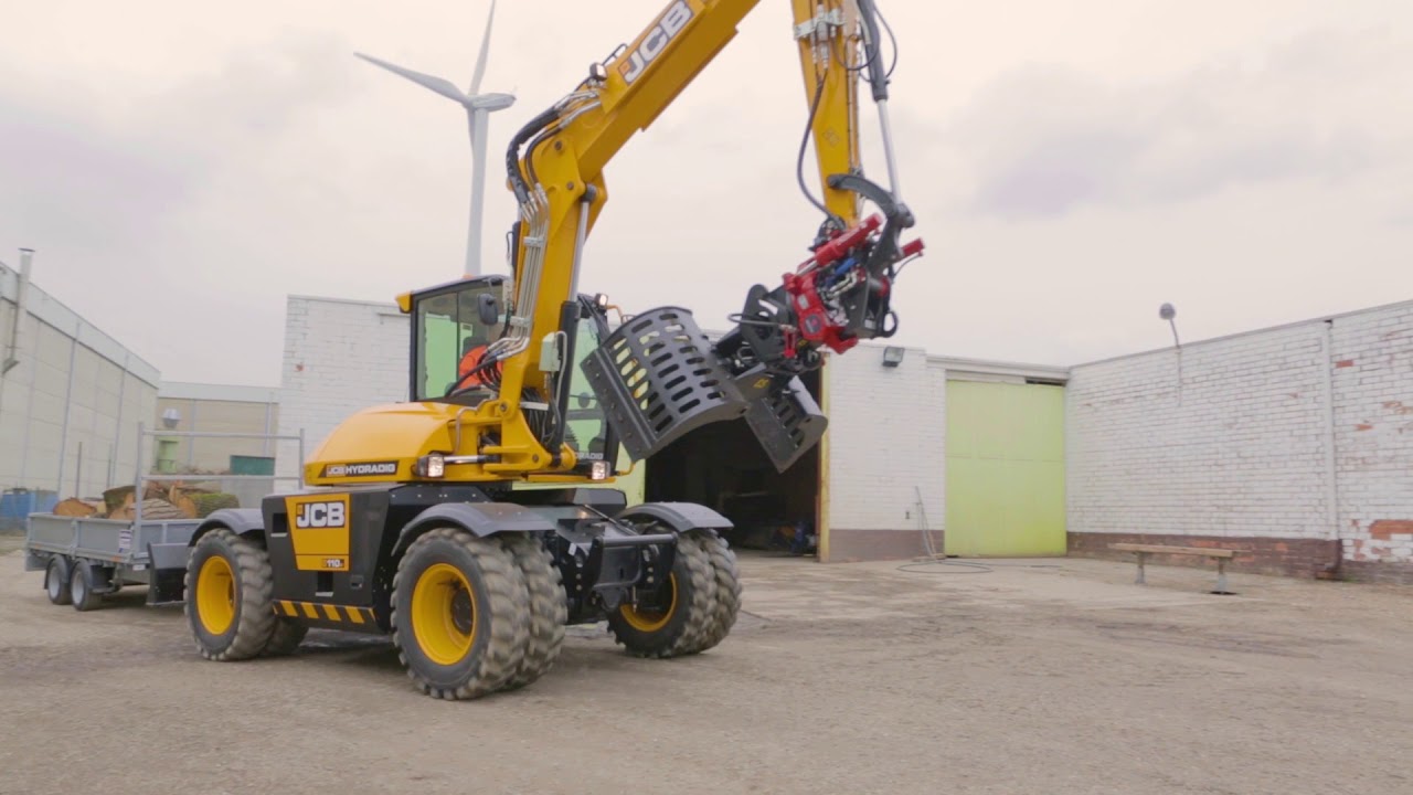 JCB Hydradig wheeled excavator - YouTube