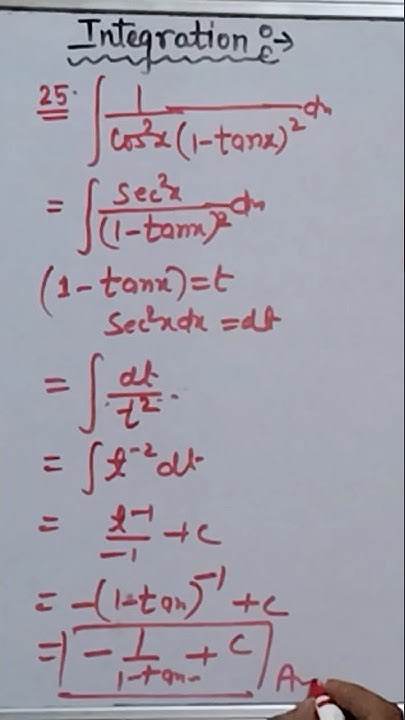 Integration of a function by substitution method - YouTube