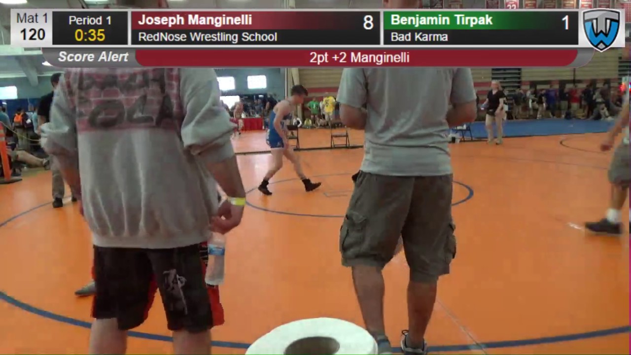 532 Cadet 120 Joseph Manginelli RedNose Wrestling School vs Benjamin ...