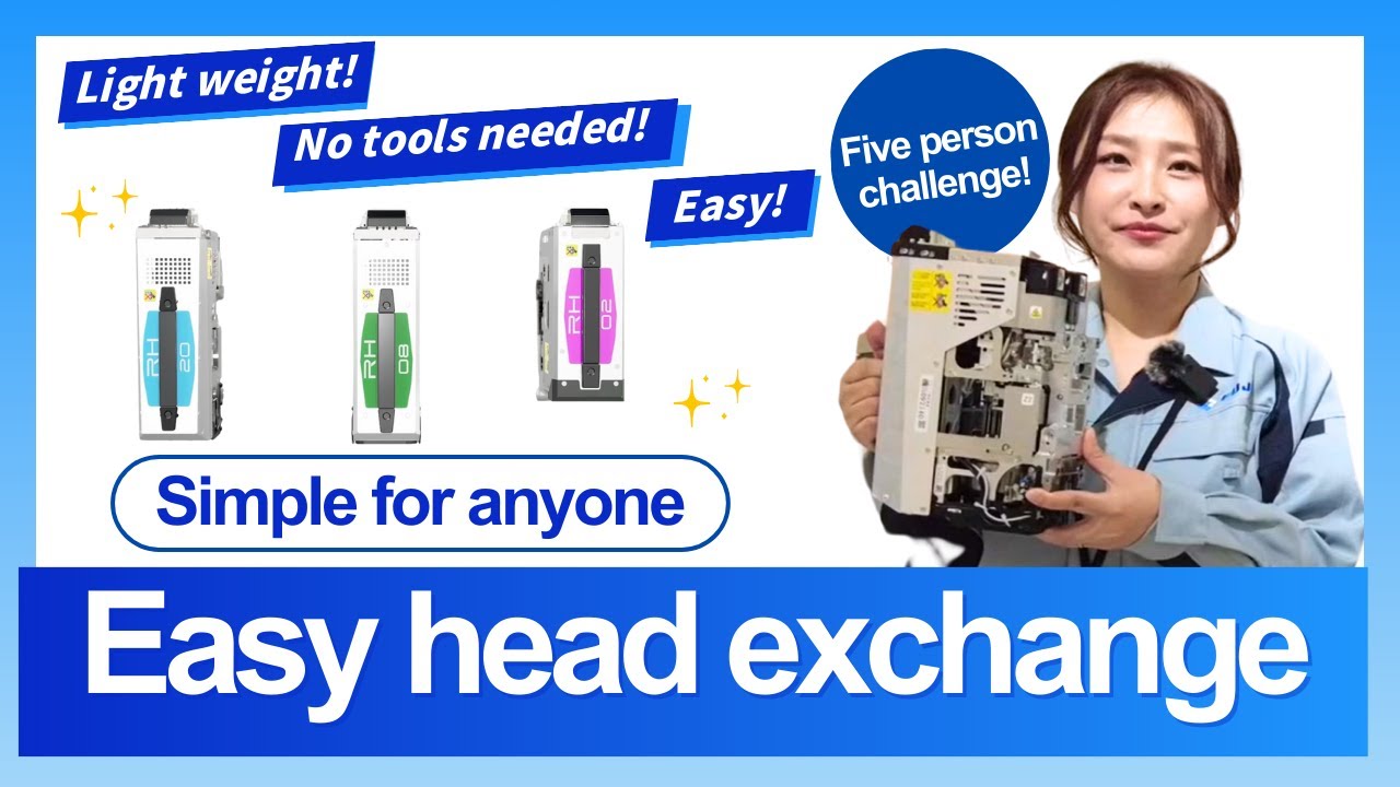 Easy head exchange makes Fuji's machines accessible to all! - YouTube