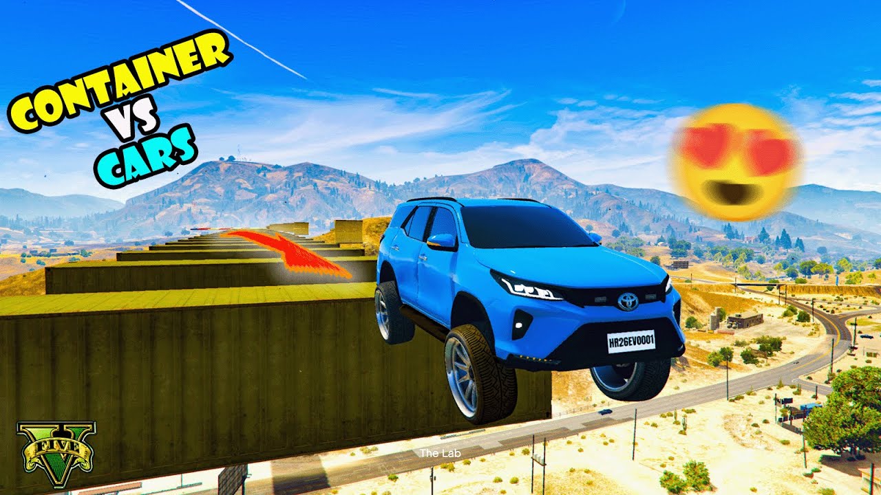 50 Container Vs Super cars In gta 5 -Gaming Beans - YouTube