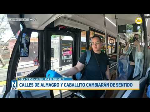 Cambios de sentido en calles de Almagro y Caballito por el trambus │N20:30│14-09-26