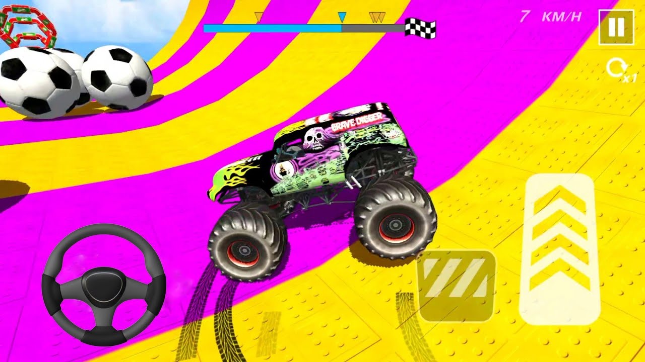 Monster Truck Mega Ramp Car - Ultra Mega Ramp - Android Gameplay - YouTube