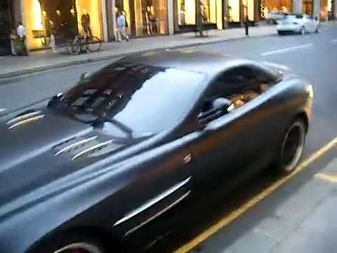 Matte Black Mclaren Mercedes SLR. Batman's Car - YouTube