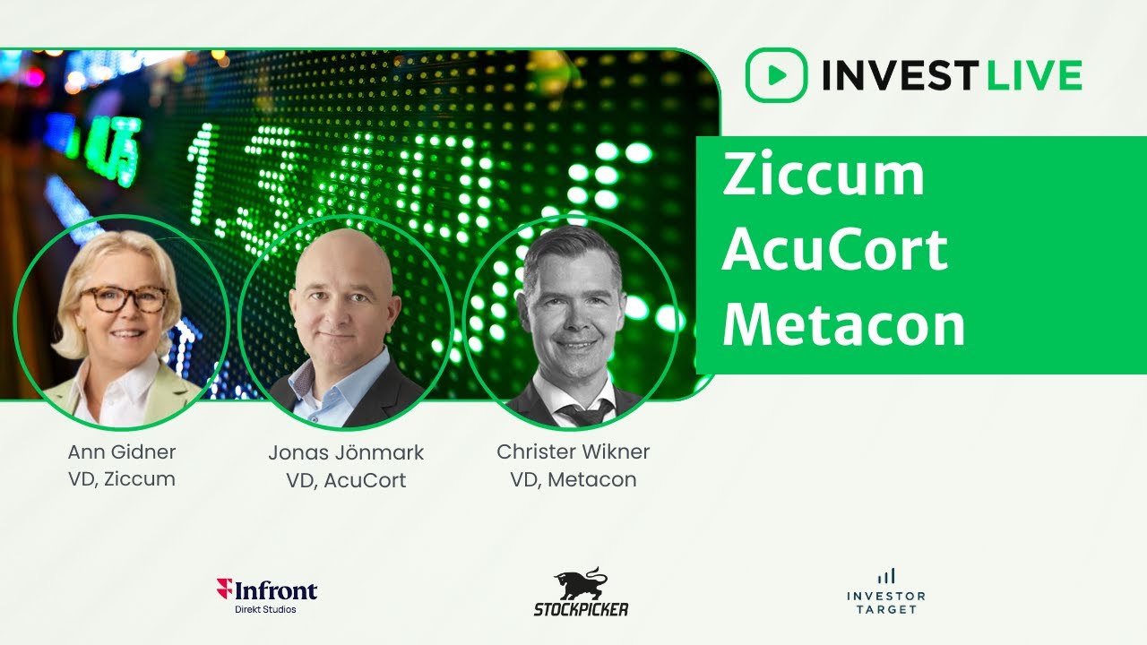 Invest Live 6 februari - Ziccum, AcuCort & Metacon - YouTube