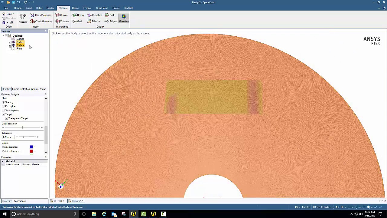 ANSYS SpaceClaim 180 Skin Surface Tool - YouTube