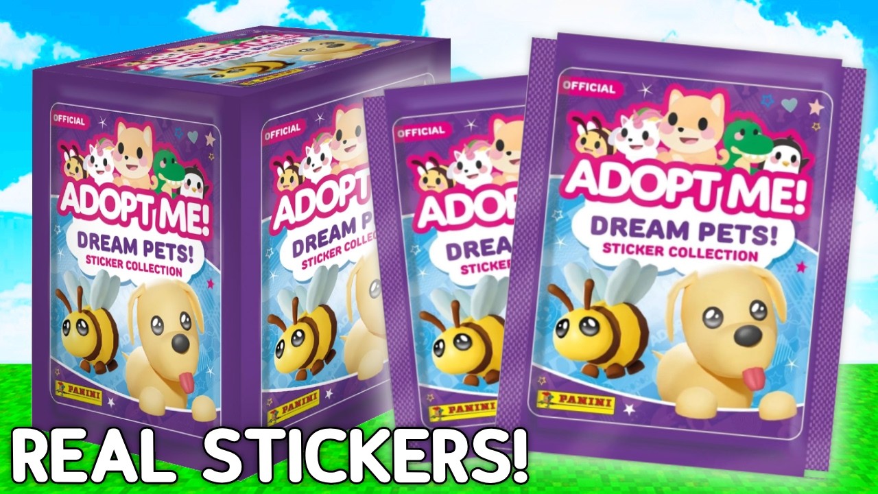 Opening REAL Adopt Me Sticker Packs! Roblox - YouTube