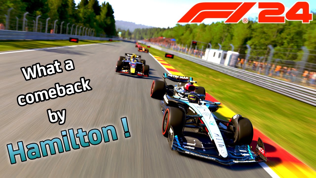 F1 24 Epic Comeback! Lewis Hamilton In Spa Gameplay[1080p60fps] # ...