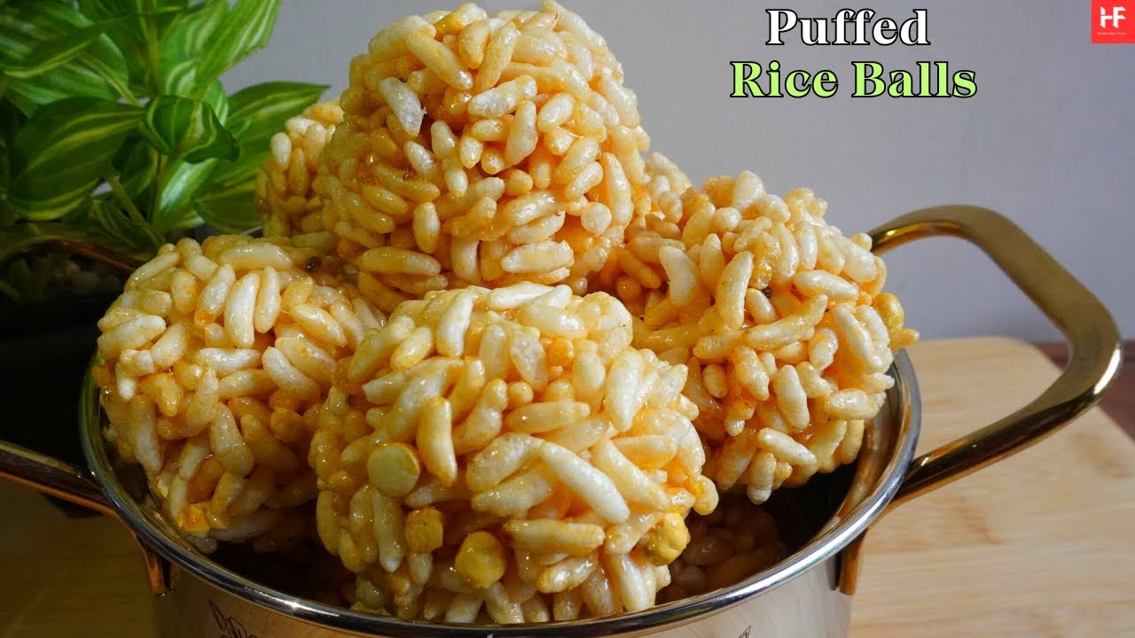 Kids snack puffed rice laddu - YouTube