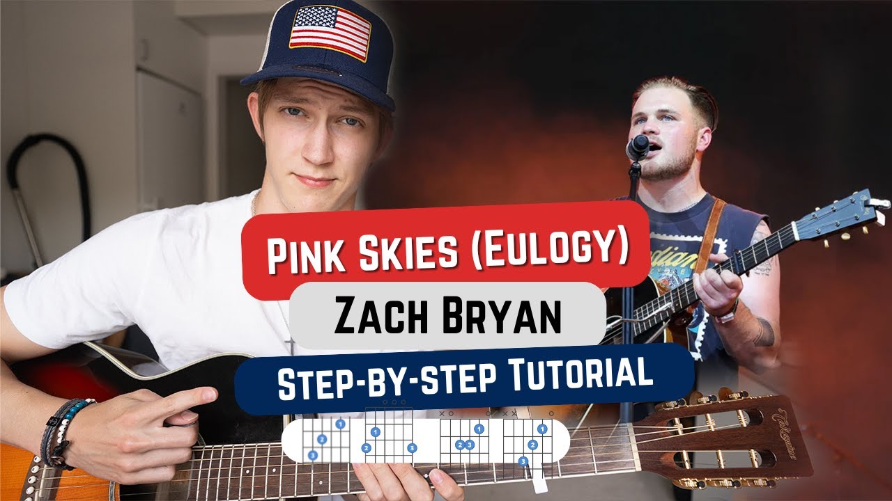 How To Play "PINK SKIES" by Zach Bryan! Beginner Guitar Tutorial - YouTube