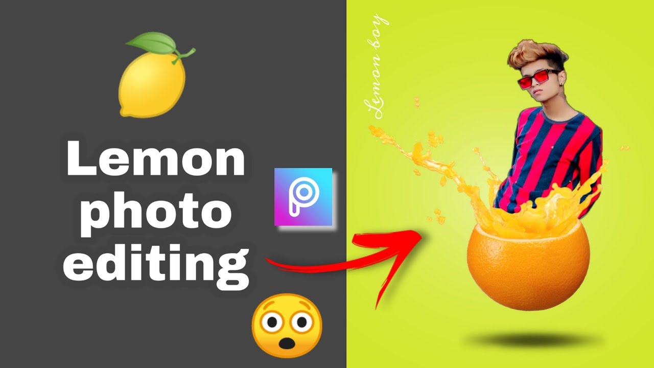 Creative Lemon 🍋 photo editing from picsart ll full tutorial ll # ...