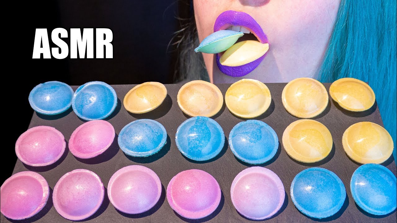 ASMR: SUPER FIZZY FLYING SAUCERS | Satellite Wafer Ufo Candy 🍭 ...