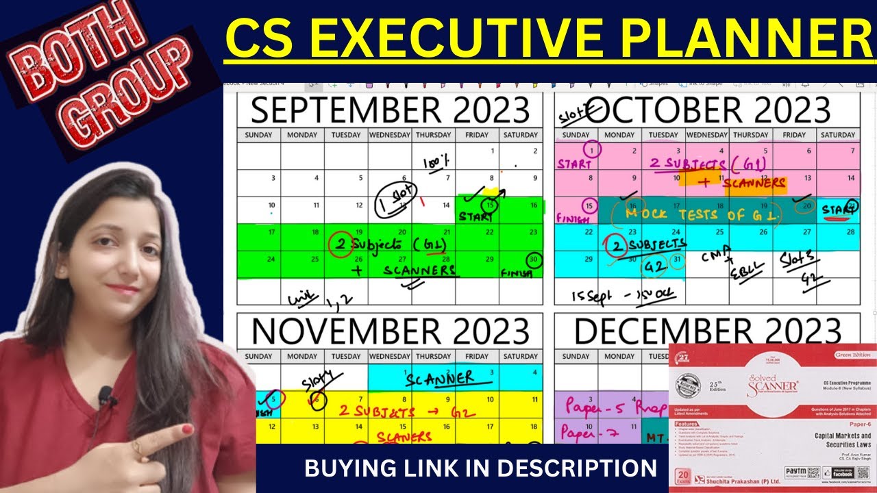 "Cracking CS Executive: | BOTH GROUPS | Your Ultimate Dec '23 Planner ...