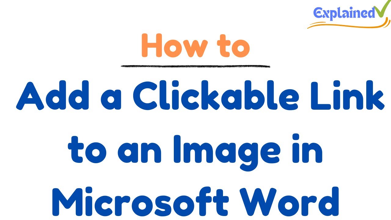 How to Add a Clickable Link to an Image in Microsoft Word - YouTube