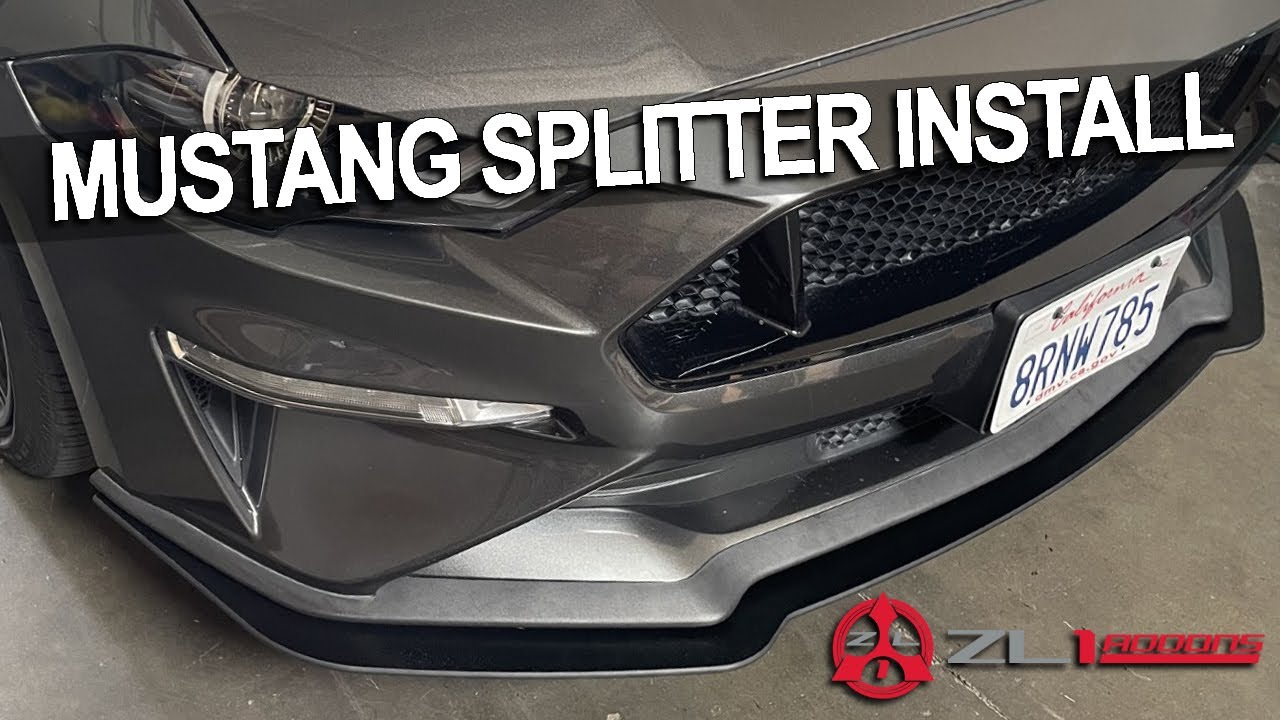 MUSTANG 18-23 GT/ECO STANDARD SPLITTER EXTENSION - YouTube