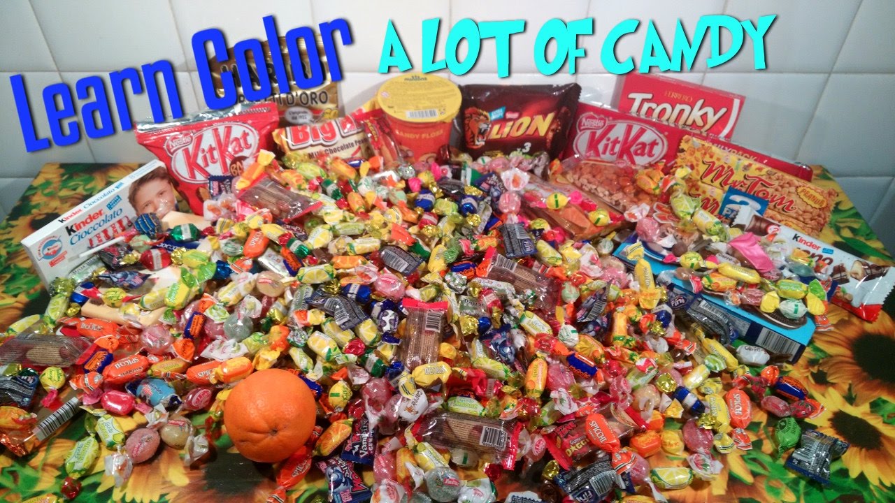 Learn Color with A LOT OF CANDY - YouTube