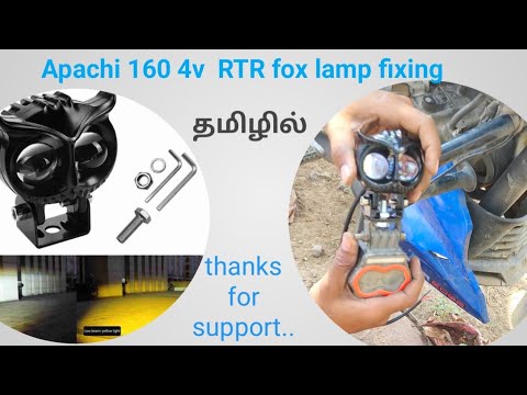 Apache 160 4v fog light fixing in Tamil - YouTube