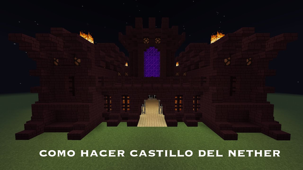 Tutorial Como Hacer Un Castillo Del Nether (PT3) - YouTube