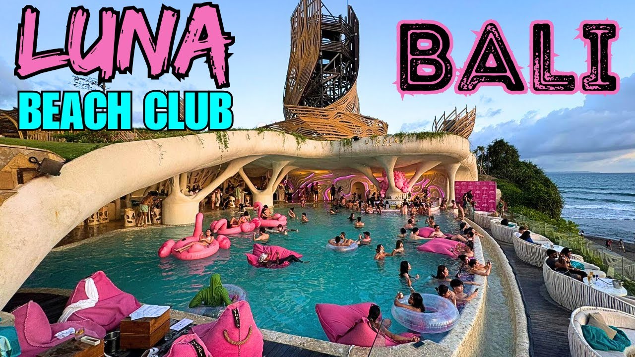 Bali Luna Beach Club Tour Vlog Night & Day Today 2024 - YouTube