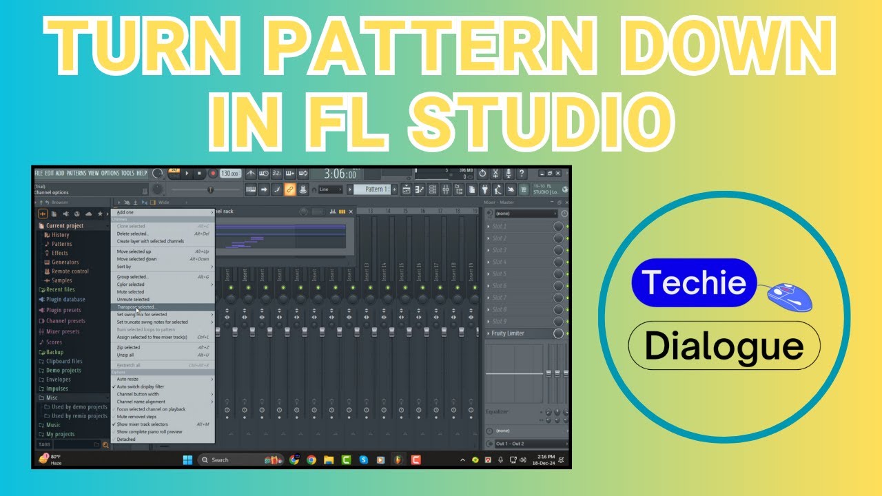 How to Turn Pattern Down in FL Studio - YouTube