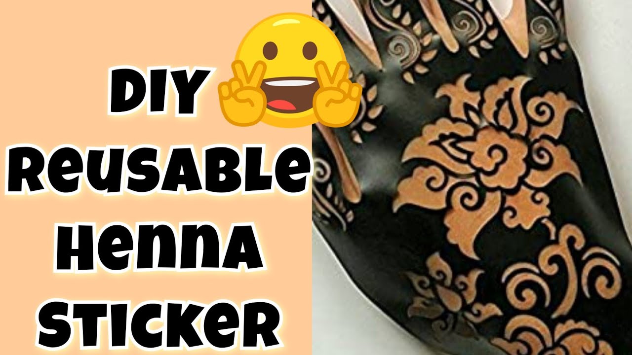 DIY Mehndi Sticker|how to make henna sticker at home|Homemade henna ...