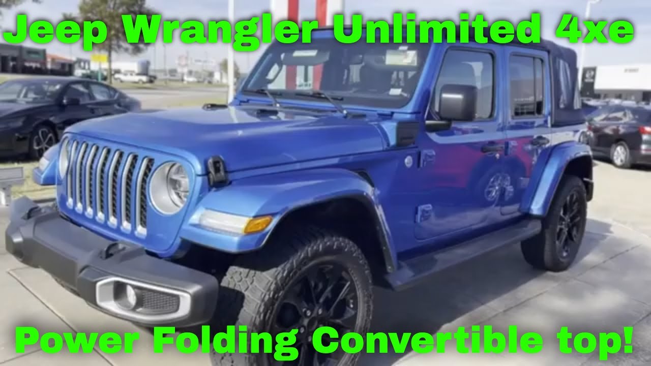 2021 Jeep Wrangler Unlimited 4xe with a Power Folding Convertible Top ...