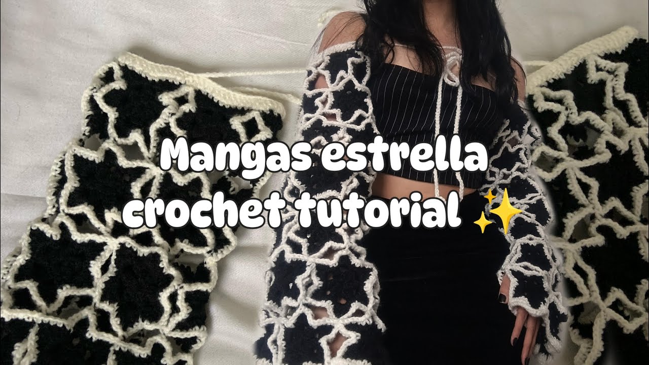 Mangas tejidas en tecnica crochet estrella, tutorial 🤍 super fácil ...