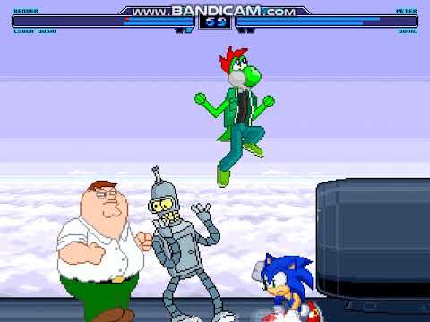 MUGEN Request: Bender & Cyber Yoshi Vs Peter & Sonic