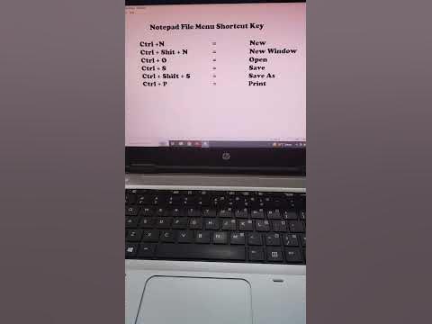 How to Notepad File Menu Shortcut key, s # - YouTube