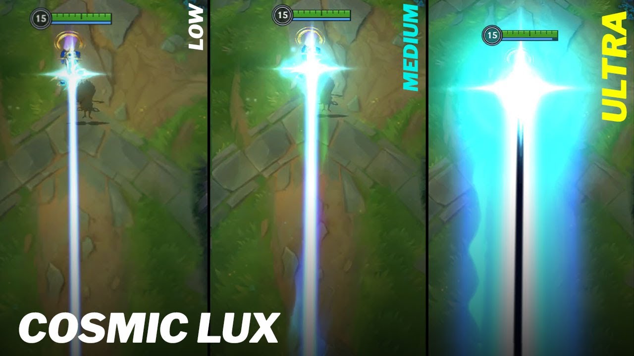 Lux Cosmic low to Ultra Graphics Effects Comparison Wild Rift - YouTube