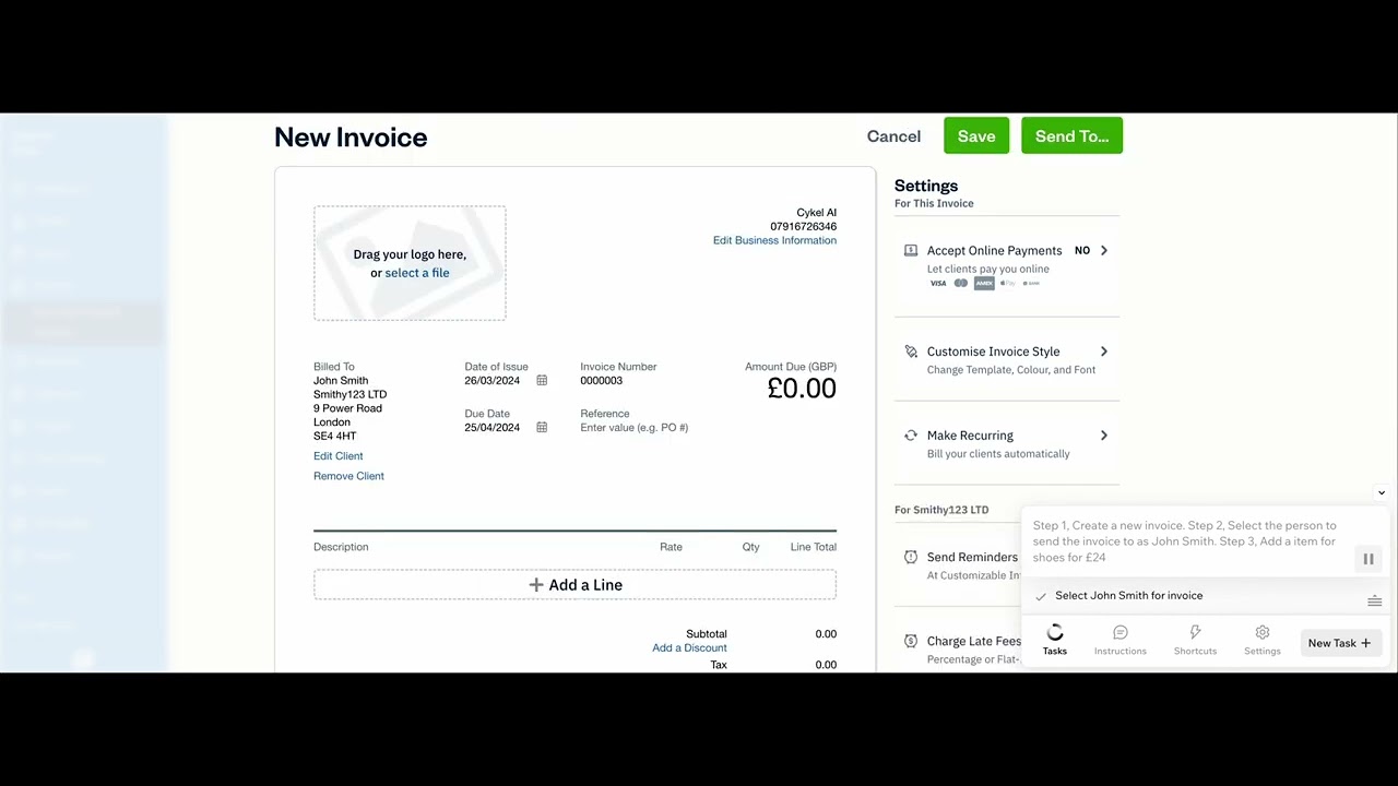 How To Create A New Invoice On FreshBooks With AI YouTube How To Create A New Invoice On FreshBooks With AI YouTube