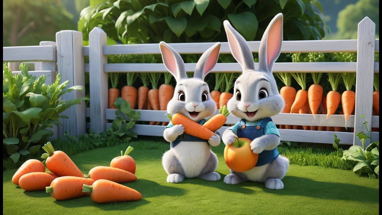 Five Little Bunnies Jumping on the Ground | Fun Counting Song for Kids ...